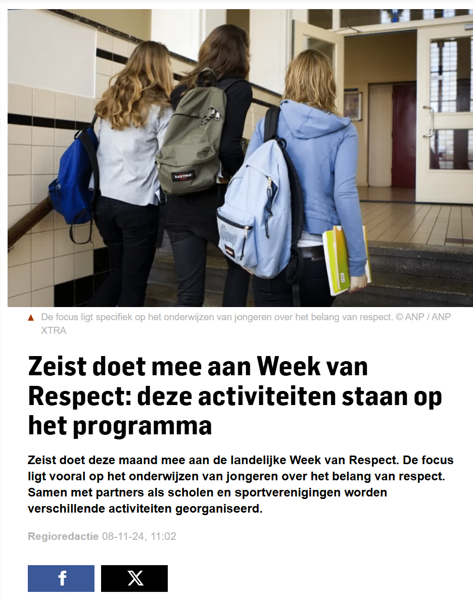 Week van Respect - 11 t/m 17 november 2024